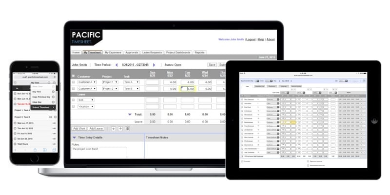 Try Pacific Timesheet Free for 30 Days